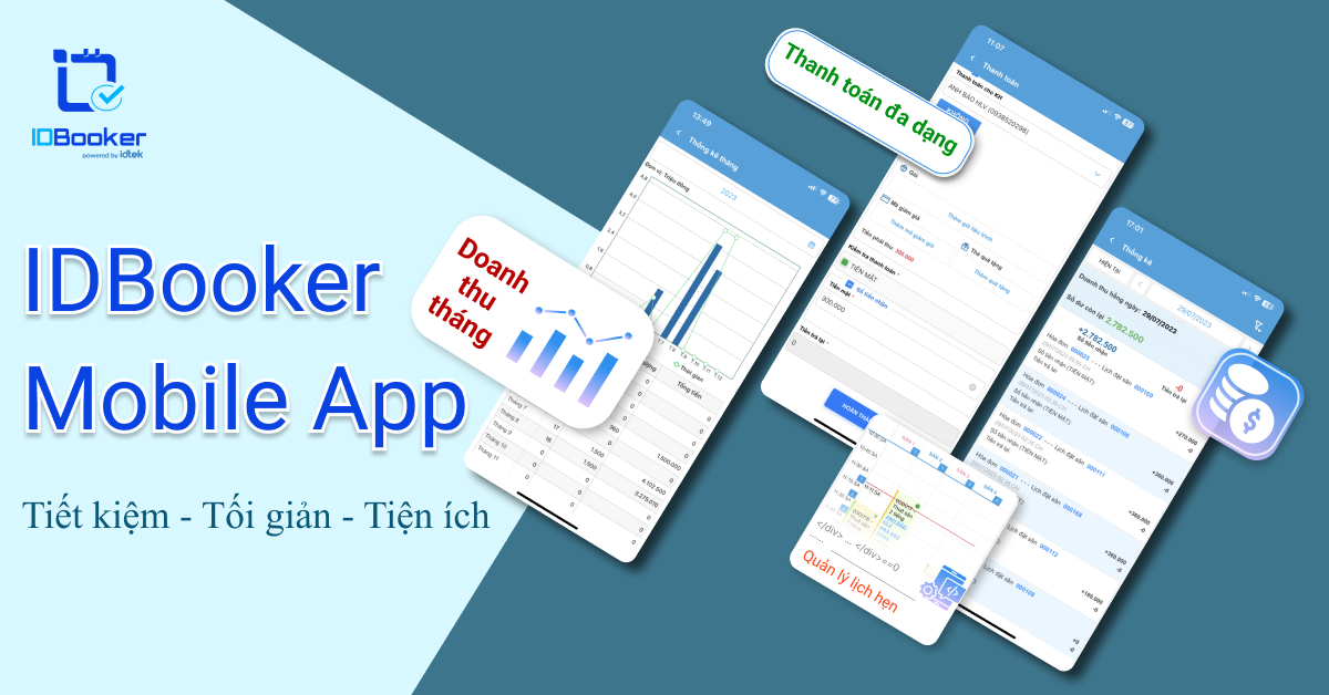 IDTEK - Đặt và Quản lý lịch hẹn sân thể thao trong lòng bàn tay với IDBooker Mobile App